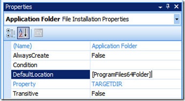 Dirty Words: Targeting x64 Program Files Directory with VS Setup Projects